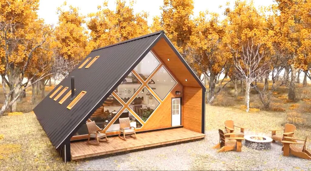 Modern A-Frame Cabin Design Idea | MODERN TINY CABINS